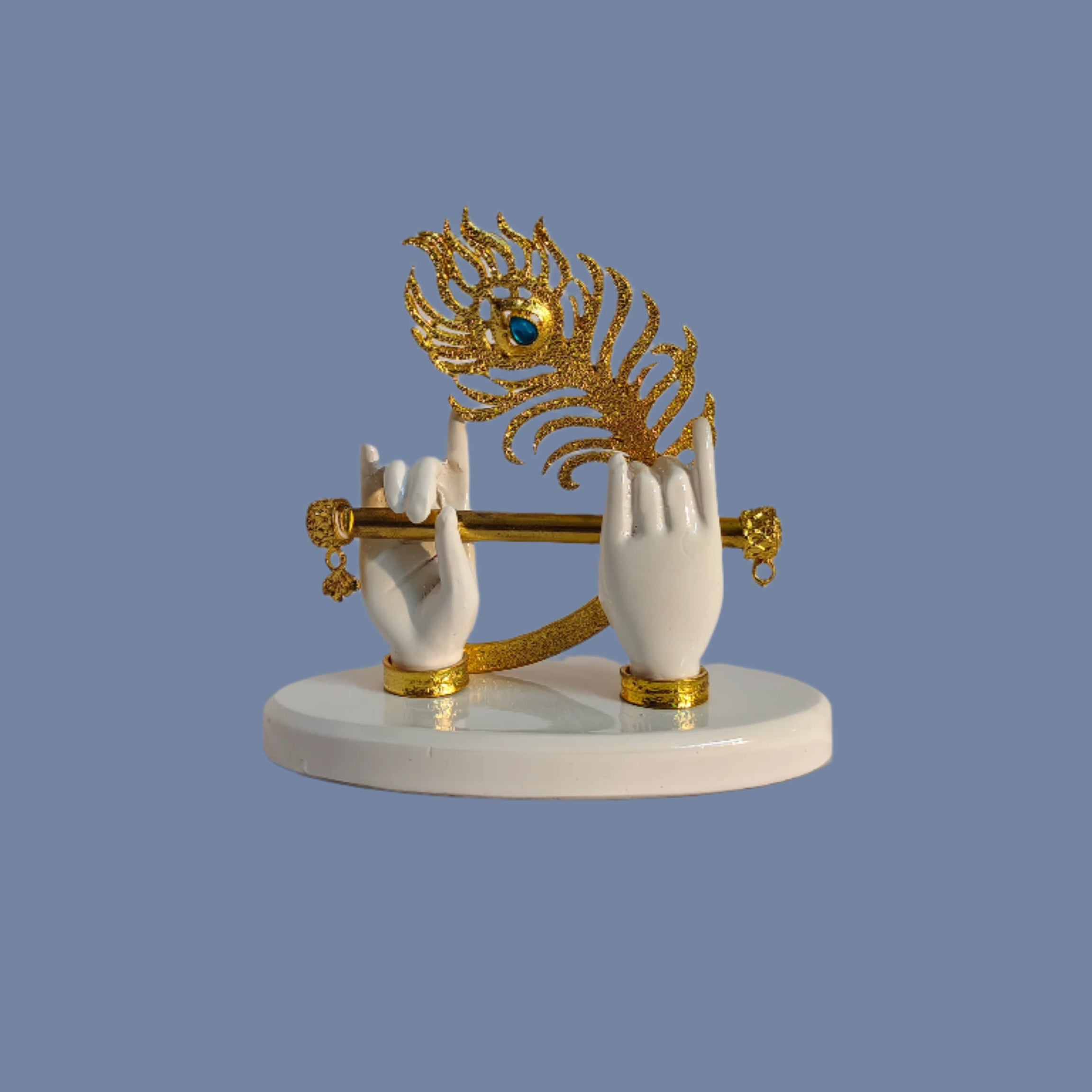 Golden Mor Pankh with Murali | Car Dashboard | Table Decor – The Craftified